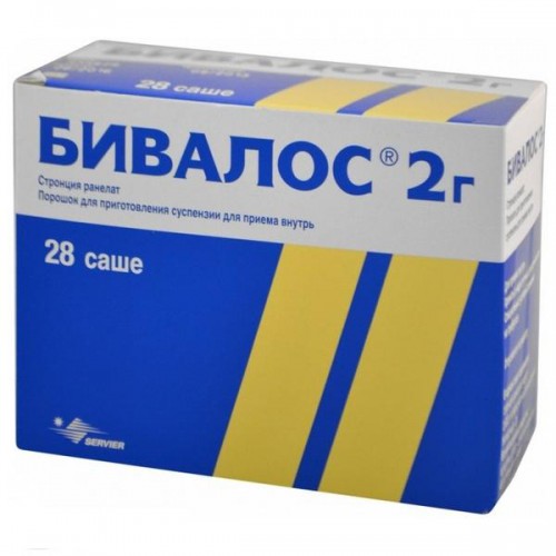 Bivalos (Strontium ranelate) 2g 28 sachets powder | Buy online